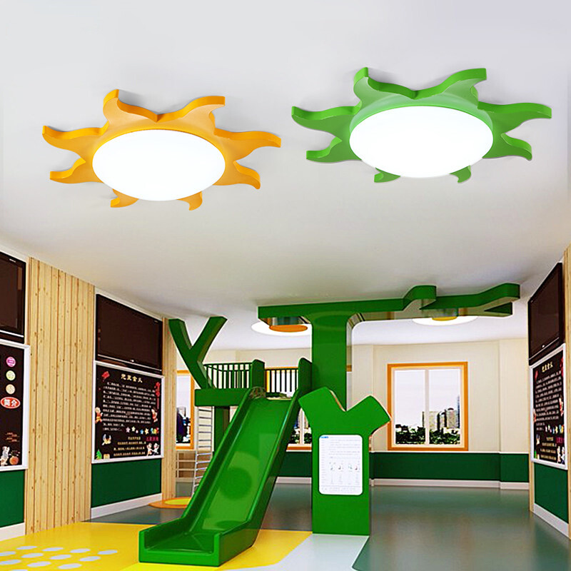 Sun Shape LED Ceiling Light Flush Mount Lamp Lighting Baby Kids Child ...