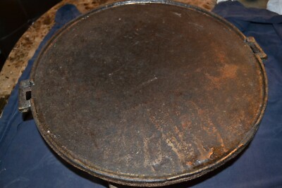 1630 - 1700 CAST IRON HEARTH GRIDDLE PUDDLE POURED 16 INCH VERY HEAVY ...