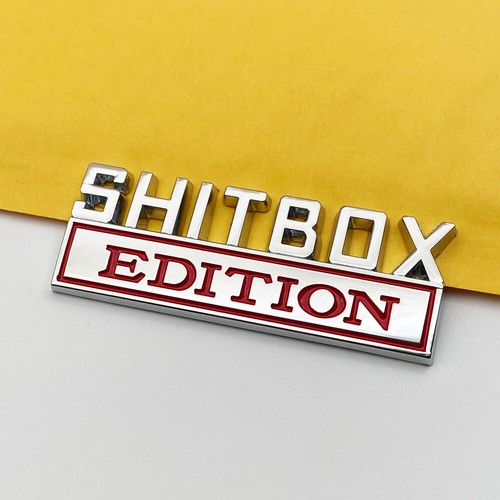 Metal Car Body Red Chrome Shitbox Edition Emblem Letter Sport Logo ...