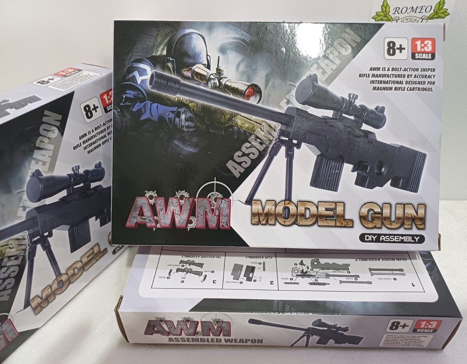 BARRET PUBG AGU AWM Model Gun 1:3 DIY Assembly Weapon BB Bullets Can be ...