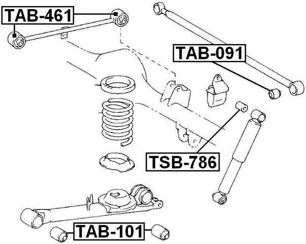 ARM BUSHING LATERAL CONTROL ARM For Toyota TOWNACE NOAH.V 4WD 1996-2007 ...
