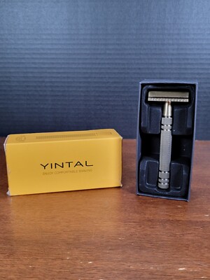 YINTAL Men's Bronze Classic Double-sided Manual Razor Long Handle ...