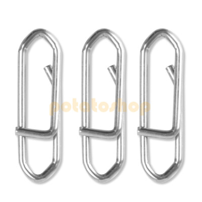 20PCS Fishing Power Clips Snap Speed Clip Fast Links Stainess steel Sea ...