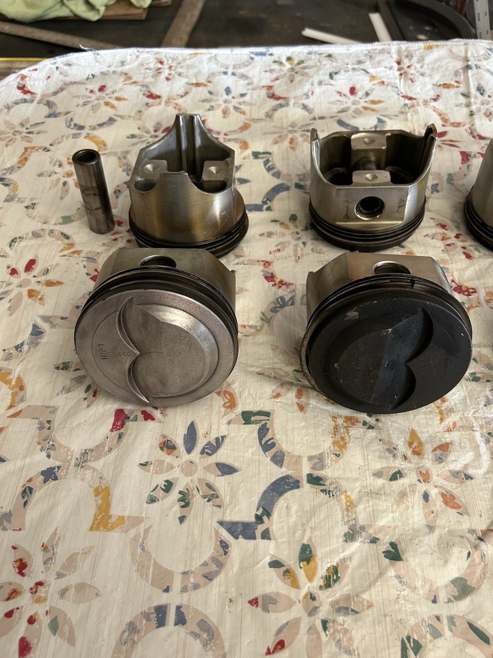 TRW Forged 327 Chevy Pistons .060 Over Set 8 Used Excellent | eBay