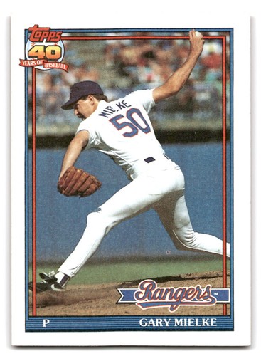 Gary Mielke 1991 Topps Baseball #54 Texas Rangers | eBay