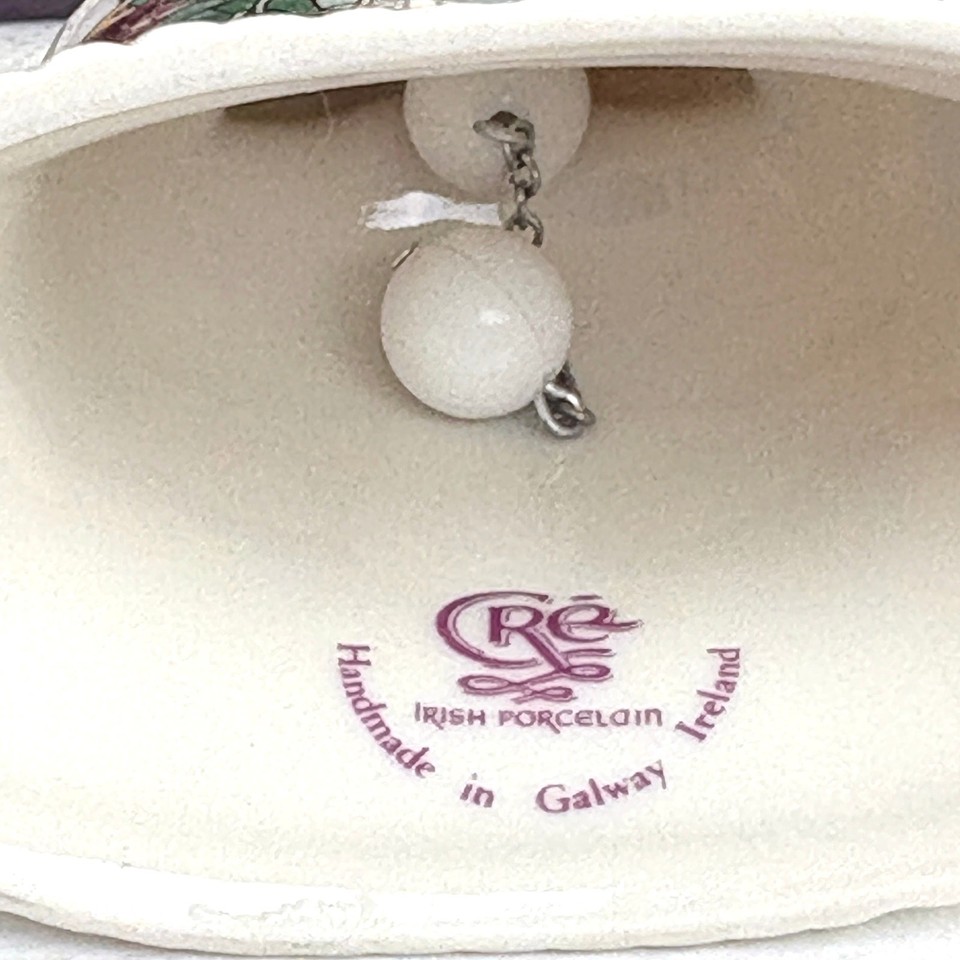 Cre Irish Porcelain Celtic Christmas Bell Handmade In Ireland 5.25 ...