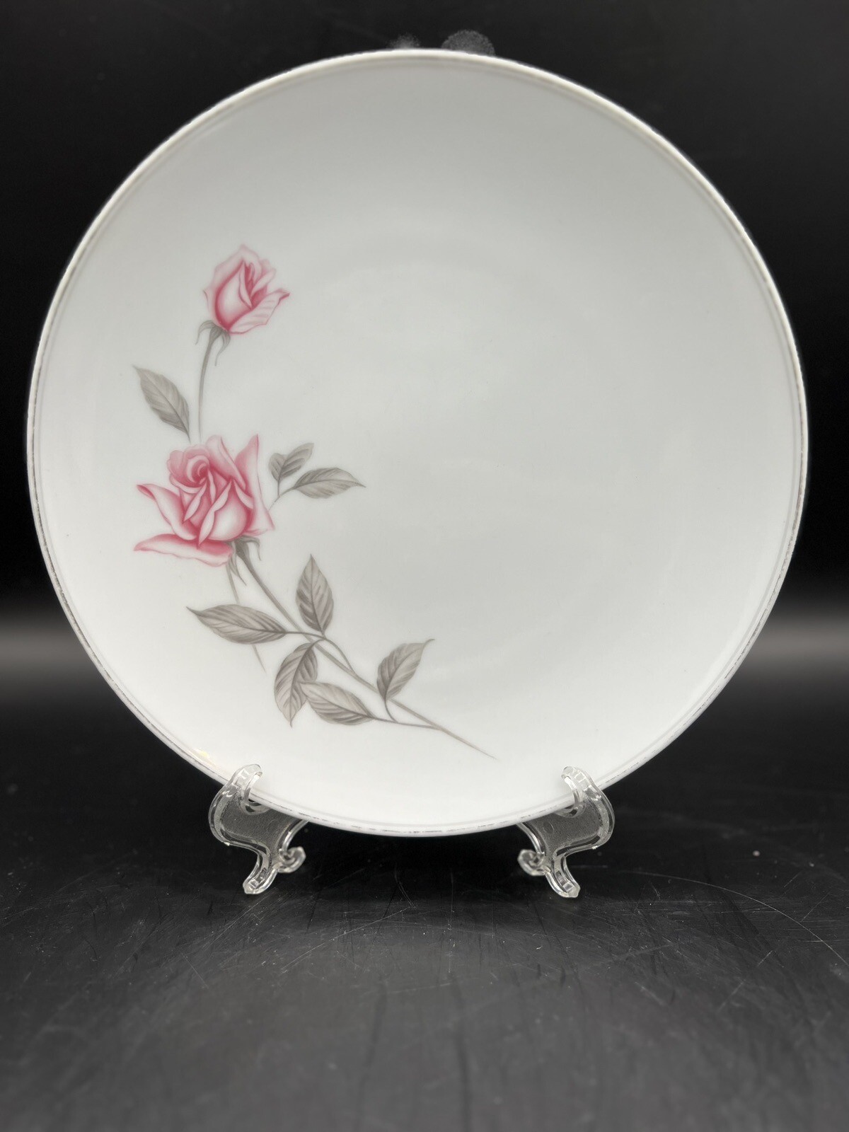 Set of 6 Vintage Noritake "Rosemarie" 6044 Salad Plates 8 1/8" Platinum ...