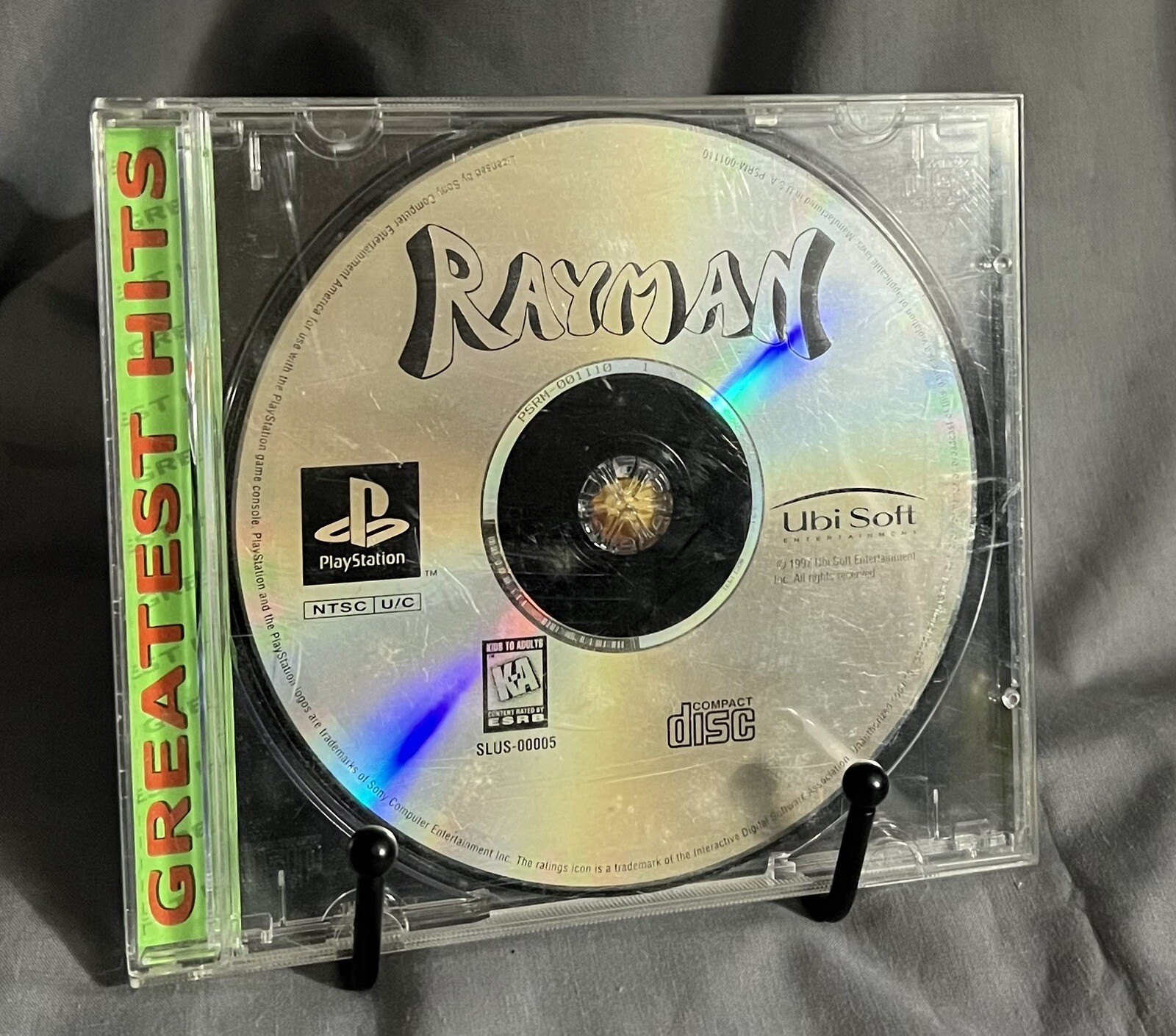 Rayman Sony PlayStation 1 PS1 PSOne Greatest Hits Game Case & Game - No ...