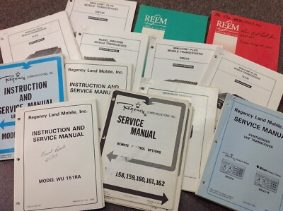Various Vintage RELM, Regency Radio,Duplexer, Repeater Manuals HARD TO ...