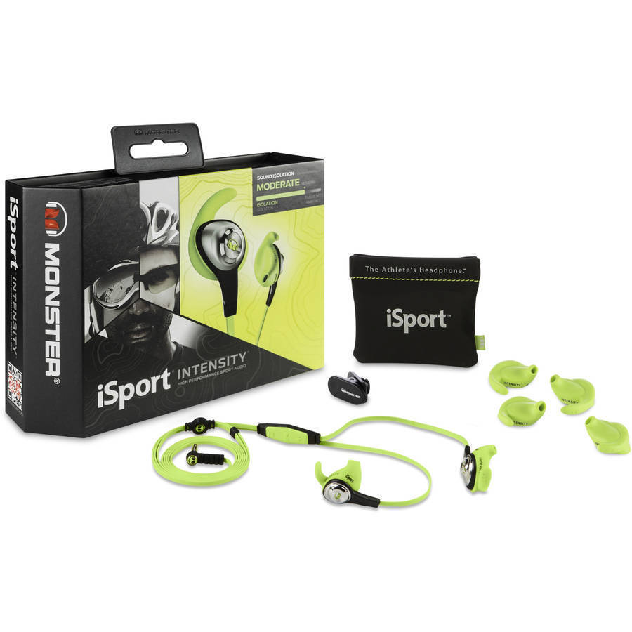 Monster iSport Strive In-Ear Only Headphones - Green ~ Brand New ...
