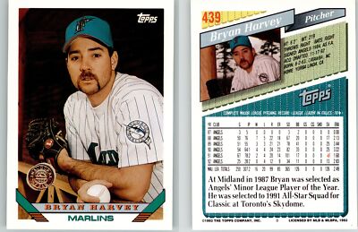 Bryan Harvey 1993 Topps Inaugural Rockies Stamped #439 Marlins | eBay
