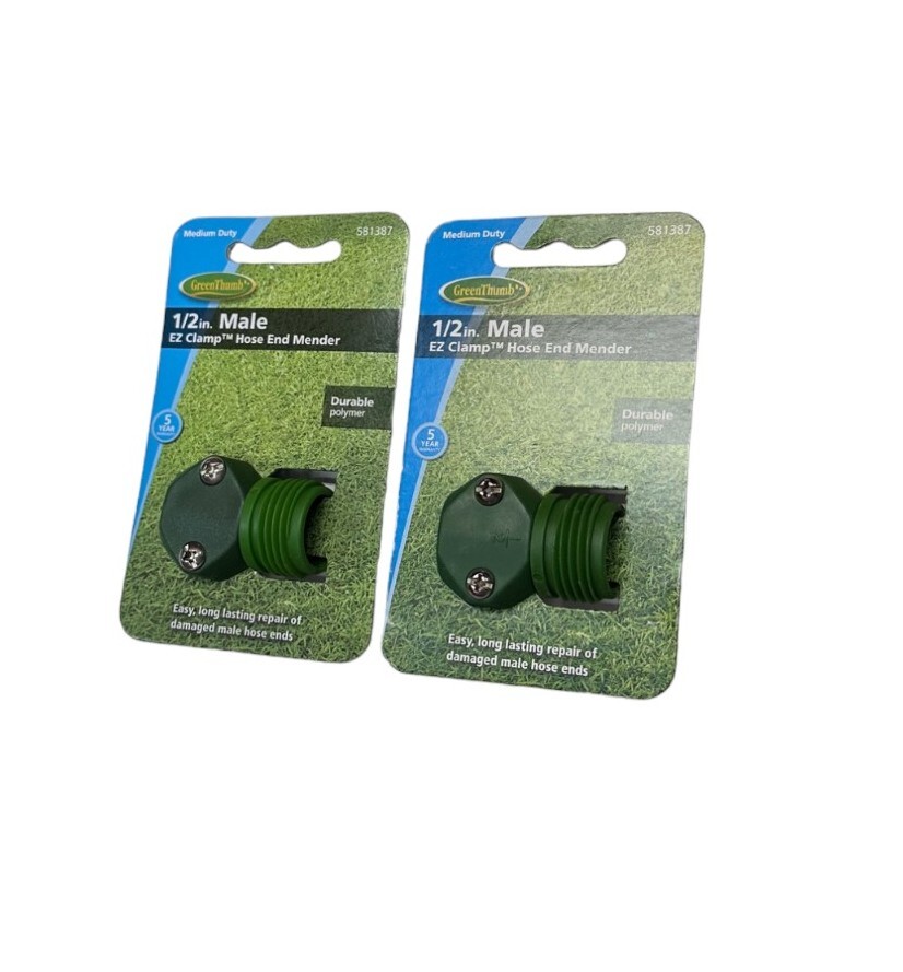 NEW GreenThumb 581387, 1/2" Male EZ Clamp Hose End Mender (LOT OF 2 ...