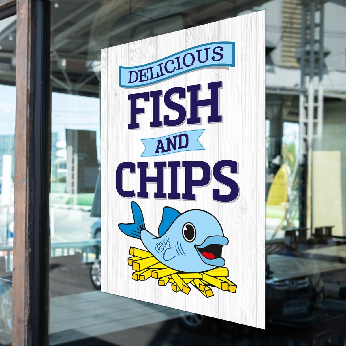 Fish And Chips Sign Fish N Chip Pub Banner | Custom PVC Banners