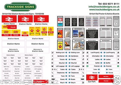 British Rail Station Signs Pack - Model Railway OO Gauge 4mm ...