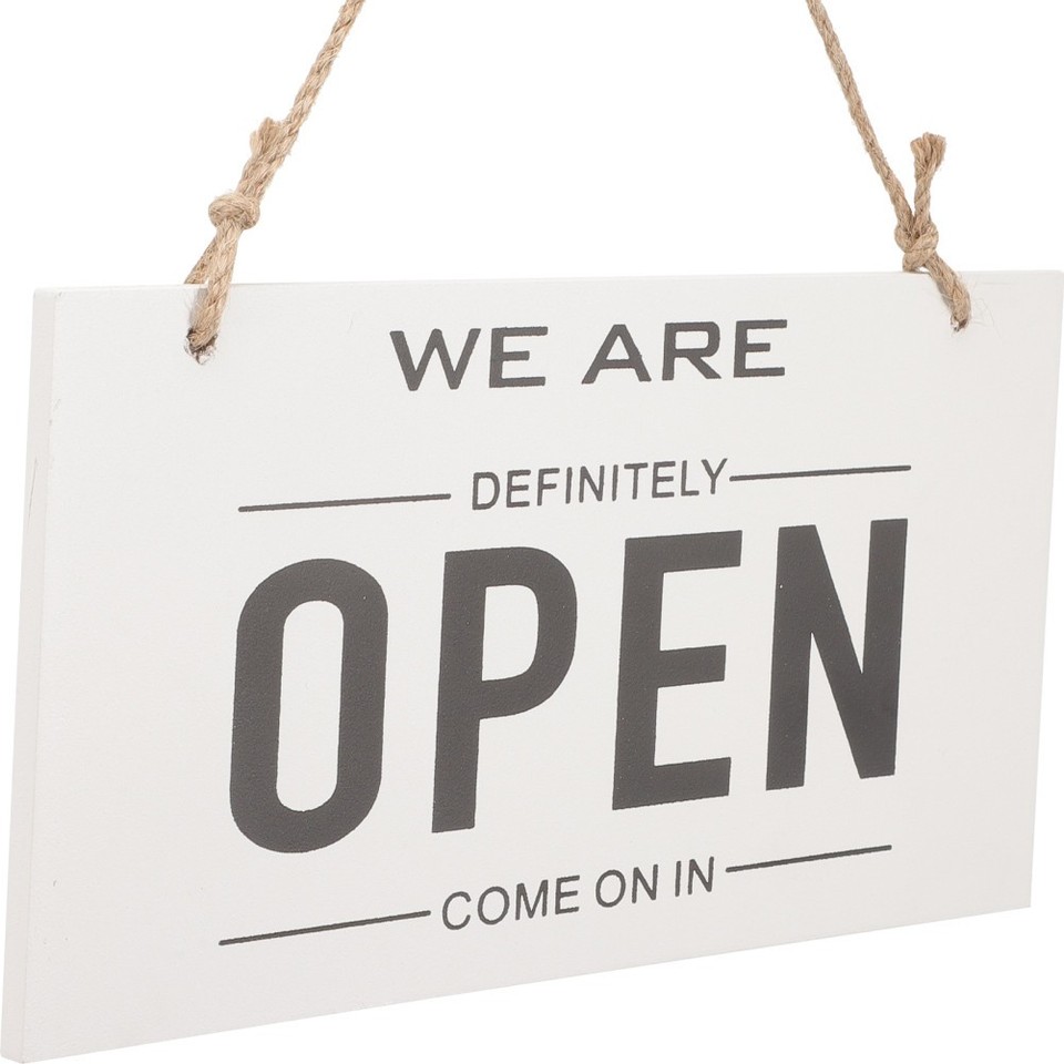 Rustic Store Open and Closed Business Sign Wooden Two Sided Open Closed ...
