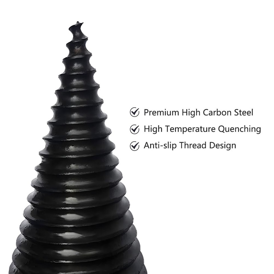 50mm Firewood Drill Bit Wood Cone Hex Shank Wood Log Splitter Screw ...