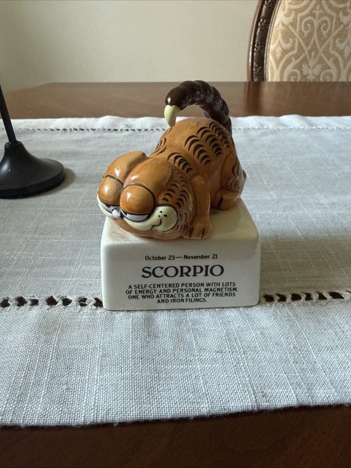 Vintage 1978 Garfield Scorpio Zodiac Figured | eBay