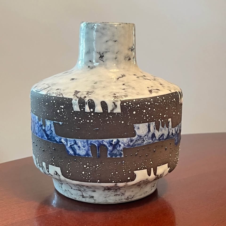 Vintage HALDENSLEBEN Ceramic Vase Studio Art Pottery Mid Century Modern ...