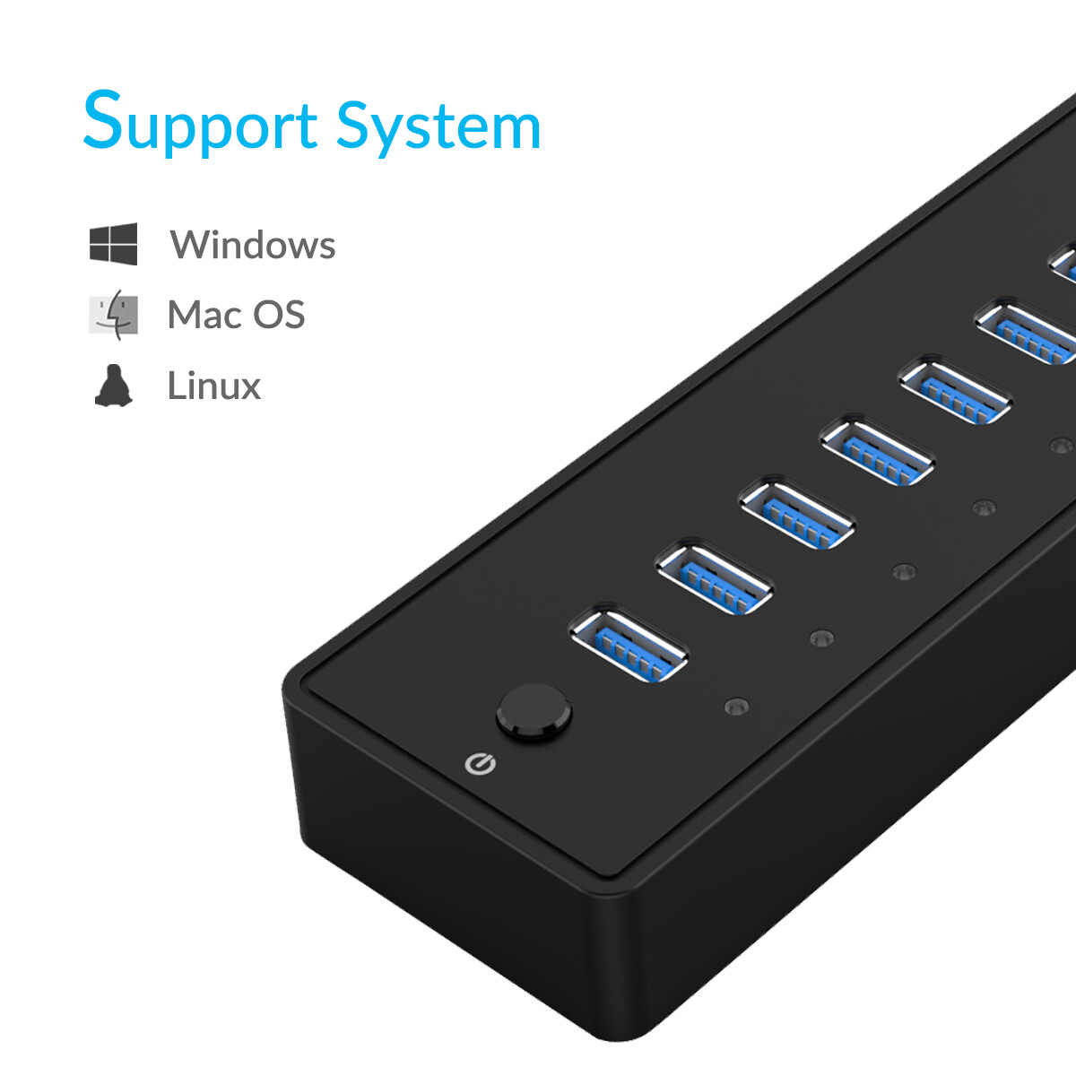 ORICO Industrial Powered USB Hub 10/20/30 Ports Data Hub USB2.0 USB3.0 ...