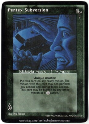 Pentex Subversion Final Nights V:TES VTES Vampire CCG | eBay