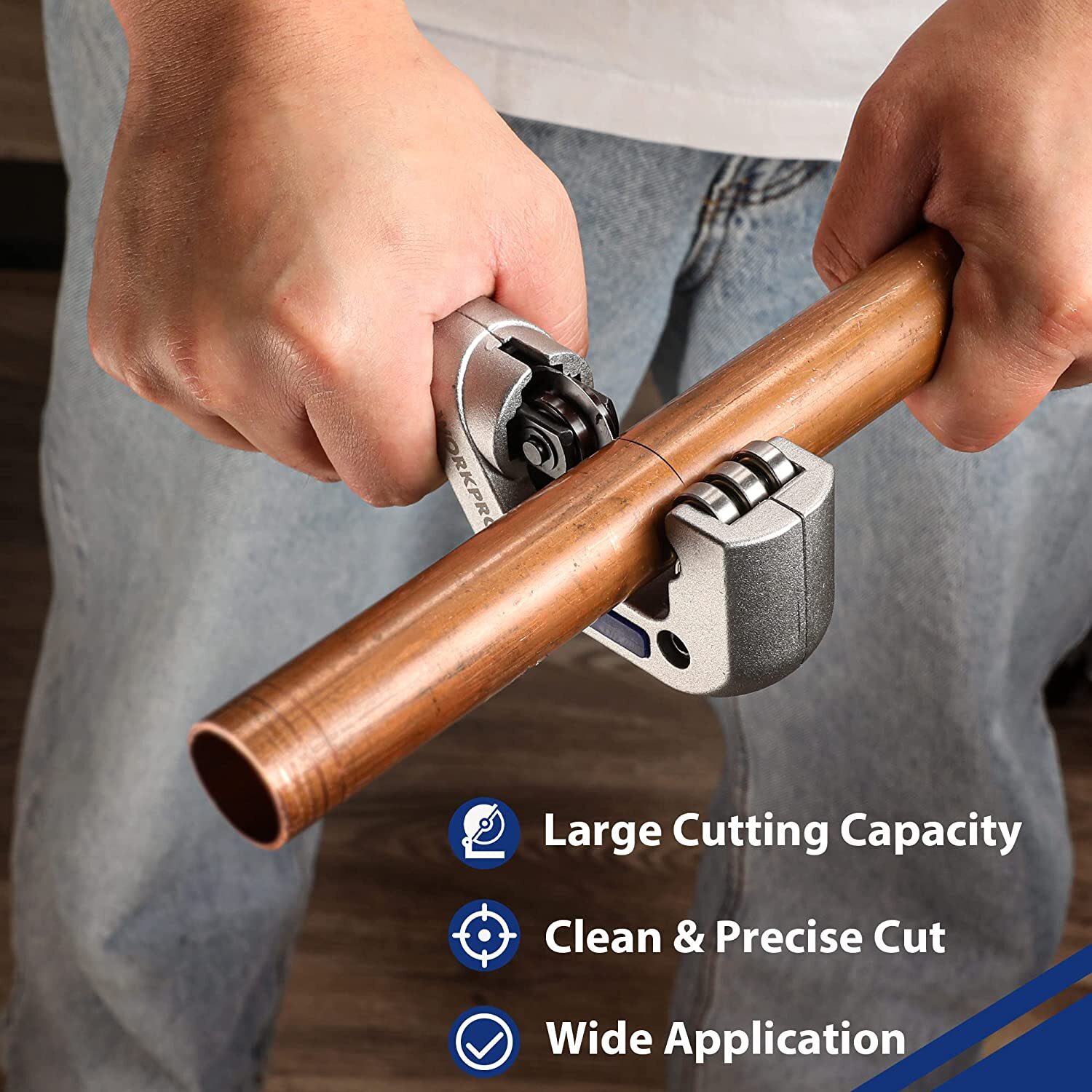WORKPRO 3-PIECES Tubing Cutter Set Pipe Cutter with 1-1/4" Cutting ...