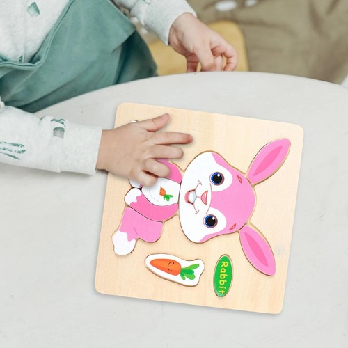 Wooden Cartoon Rabbit Jigsaw Puzzles for Baby Birthday Travel Toy | eBay