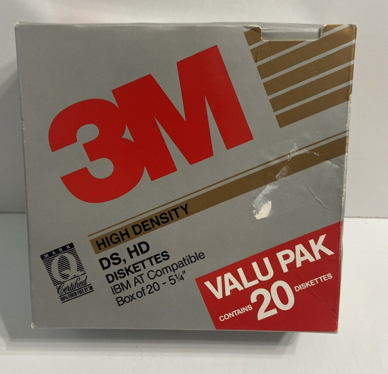 NEW 20 pack 3M 5 1/4" DS, HD Double Sided High Density Diskettes 1.2mb ...