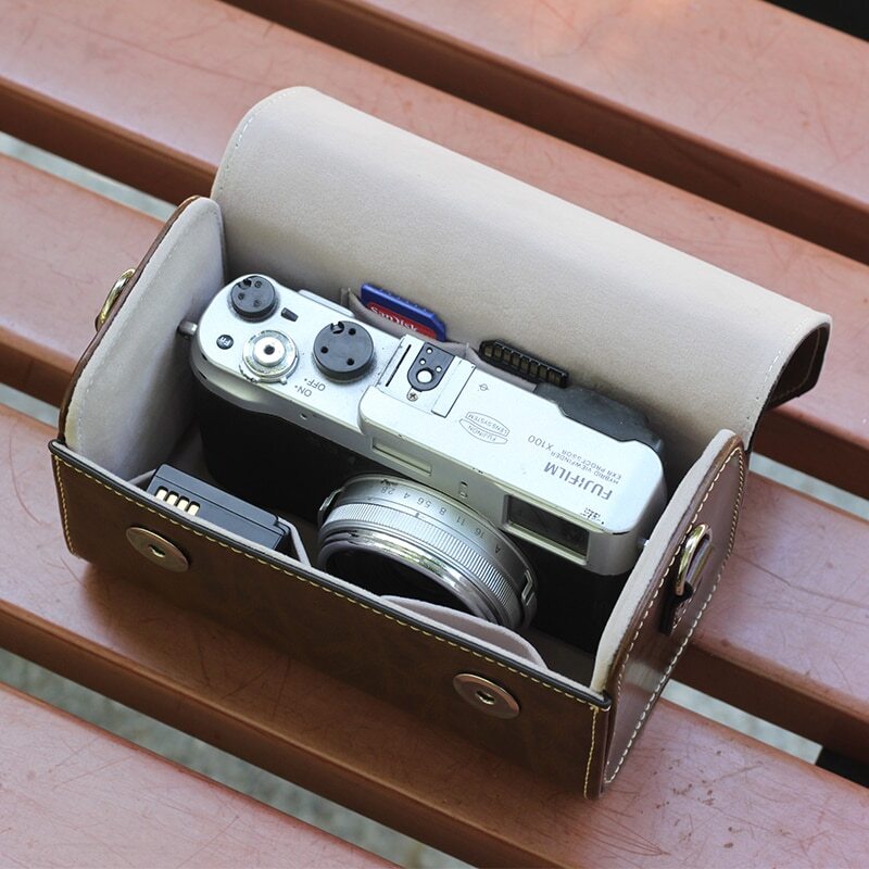 Leather Camera Bag Cover For Nikon J1 Leica D-LUX Canon G5X Fujifilm ...