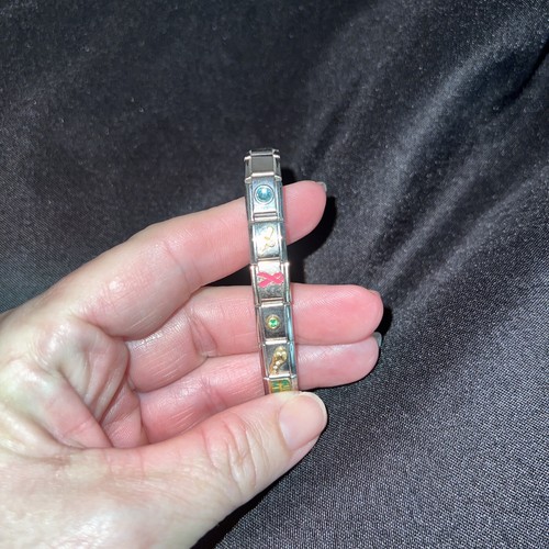 Amorini Bracelet with Yellow, Blue , Green , Pink Cancer Ribbon ...