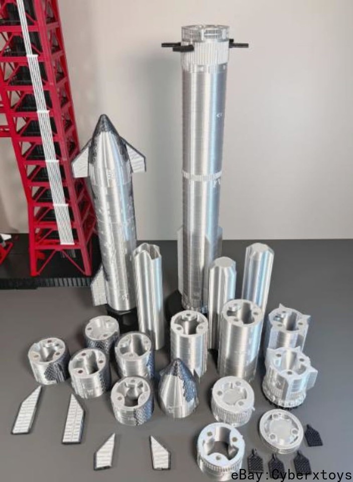 1:200 SpaceX Starship Model Super Heavy Rocket Set Magnetic Attraction ...