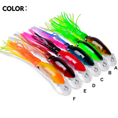 6pcs 18.5g Fishing Lures Squid Octopus Jig with Skirt Bass Bait ...