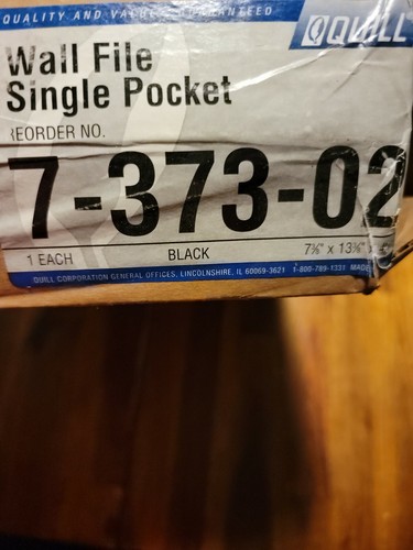 New, Quill Brand® Single Pocket Plastic Wall File, black (737302 | eBay