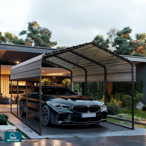Heavy Duty Car Canopy Outdoor Carport Cover Metal Car Port with ...