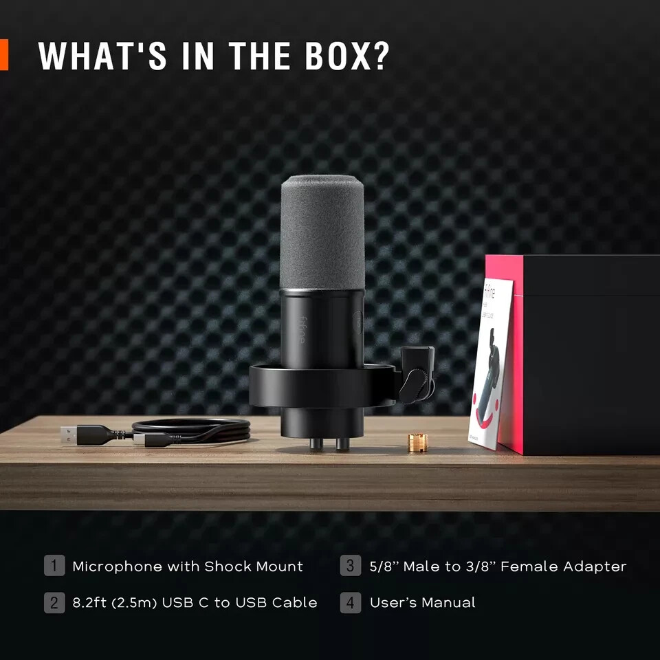 FIFINE K688 Microphone Streaming/Gaming/Podcast USB/XLR Dynamic Mic ...