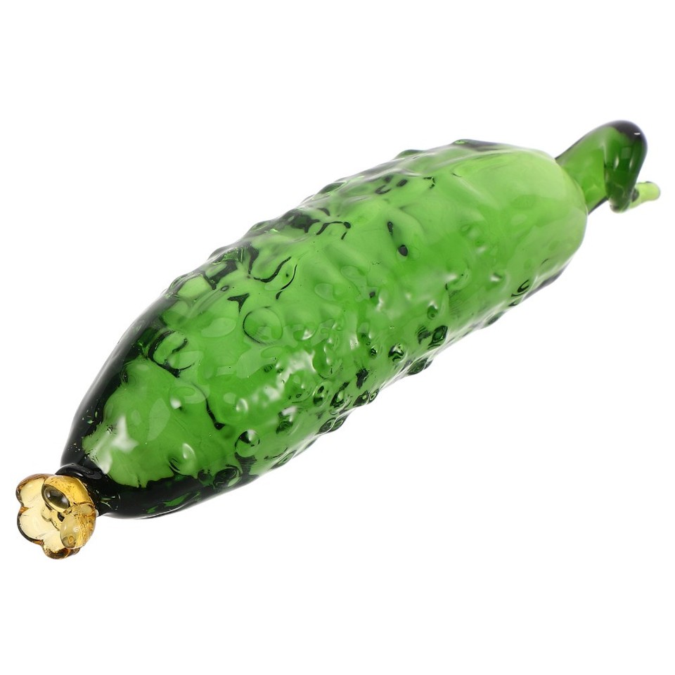 Lifelike Fake Vegetable Glass Cucumber Home Decor Unique Mini Christmas ...