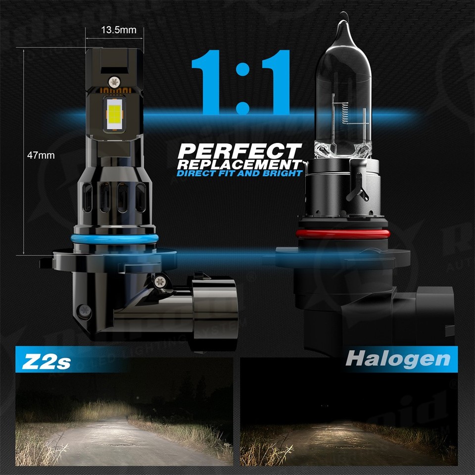 LED Headlight Bulbs Combo Kit 9005 + H11 High Low Beam 6000K White ...