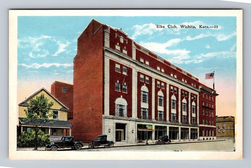 Wichita KS-Kansas Elks Club Vintage Postcard Standard Postal Post PC ...