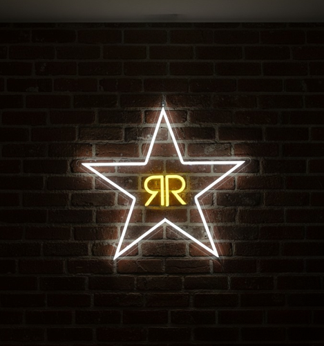 Rockstar Energy Drink Logo Flex Neon Light Sign 22"x22" Lamp Display ...