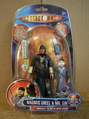 Doctor Who Magnus Greel & Mr Sin Figures with K1 Robot Arm & Gun OPENED ...