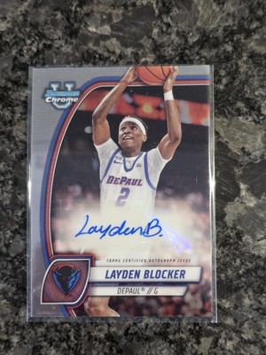 2024-25 Bowman Chrome University Layden Blocker Auto #95 | eBay