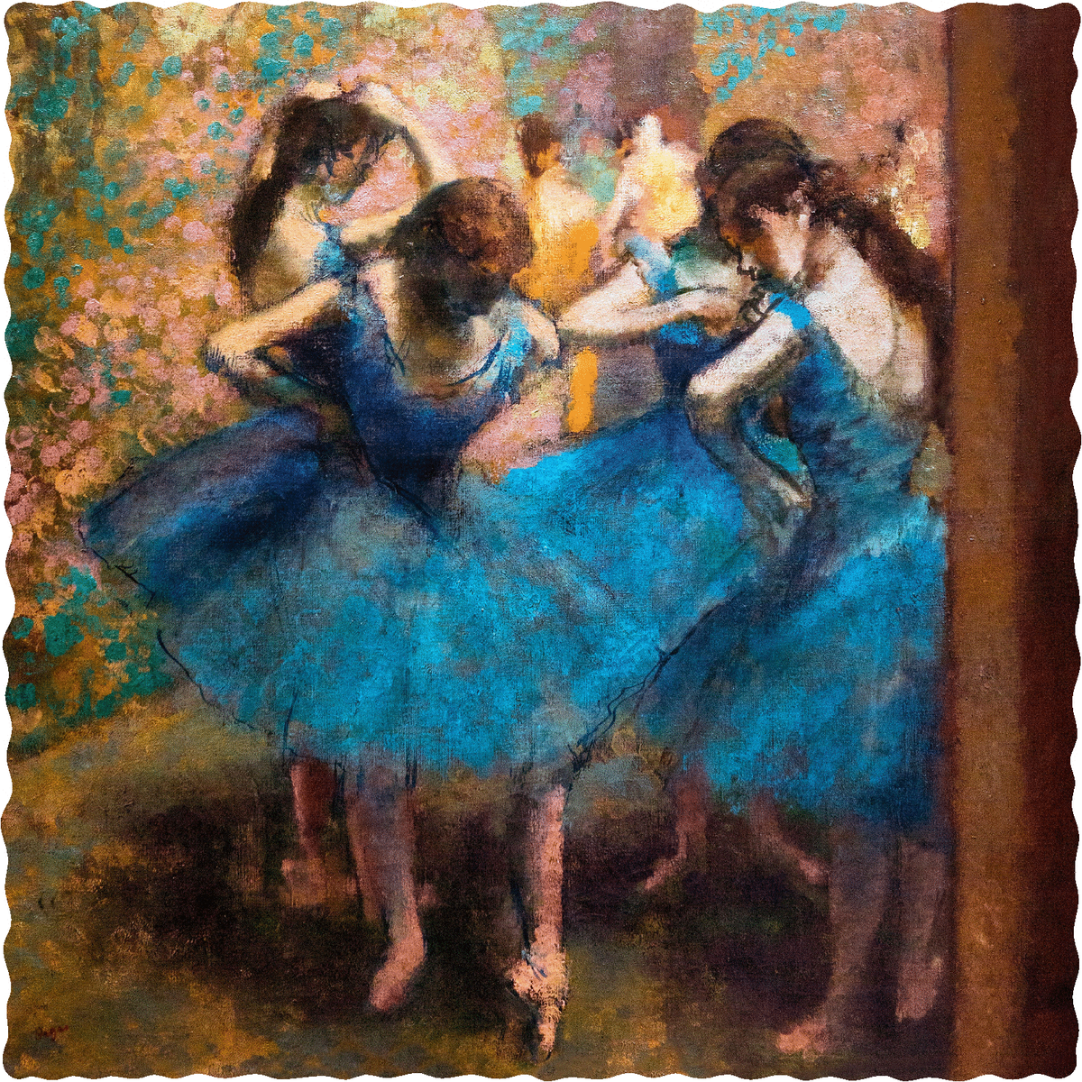 Edgar Degas Blue Dancers Two Blue Dancers Pastel By Edgar Degas Fine