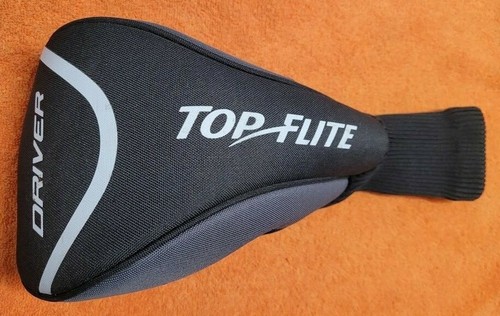 TOP FLITE DRIVER HEADCOVER BLACK - WHITE NEW | eBay