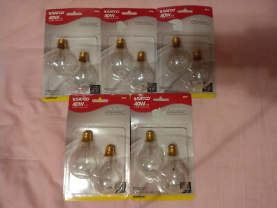 10 Satco S2744 120V Intermediate Base 40-Watt A15 Light Bulbs, Clear | eBay