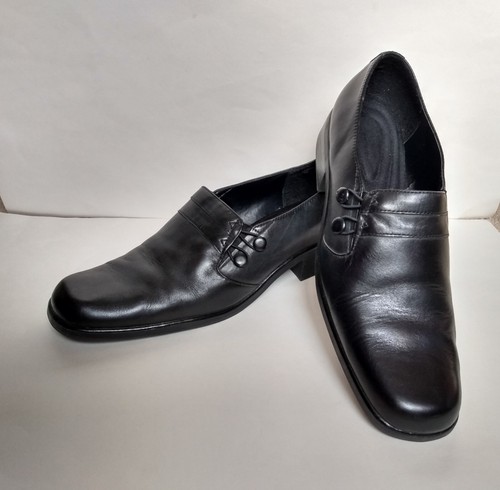 Croft & Barrow Finola Women's Size 11M Black Leather Slip On Loafer ...