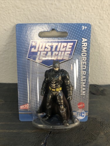 JUSTICE LEAGUE ARMORED BATMAN, DC / MATTEL FIGURE ON STAND,MICRO ...