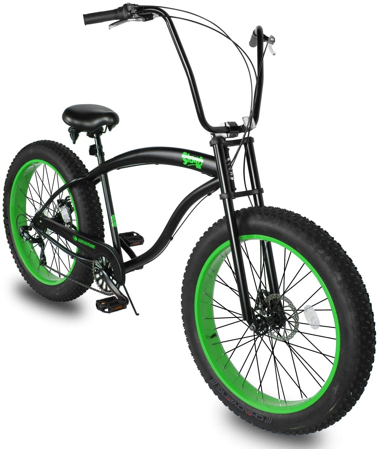 Slugo SS Fat Tire 7 Speed Beach Cruiser 26" Bicycle High Rise ...