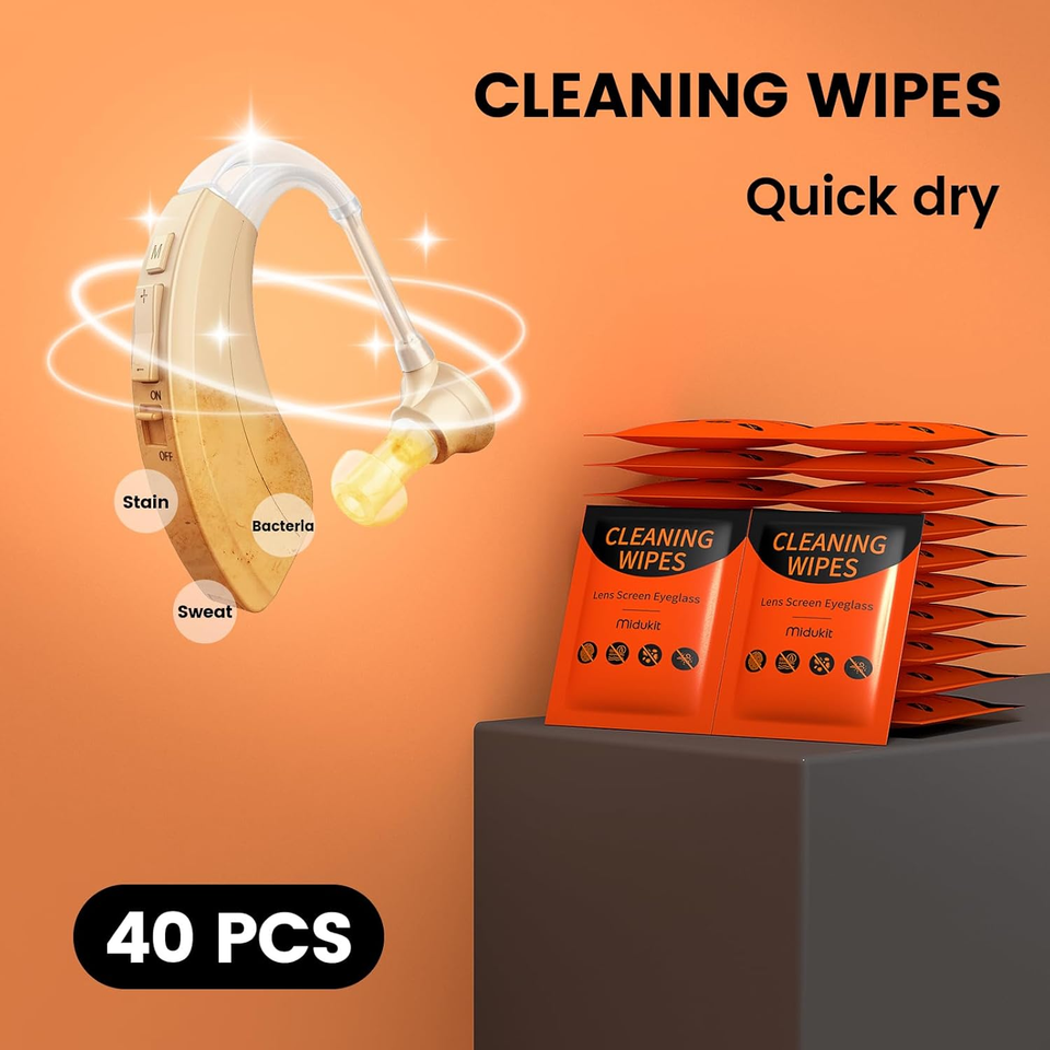 Hearing Aid Cleaning Kit with Cleaning Wipes - Hearing Aid Cleaning ...