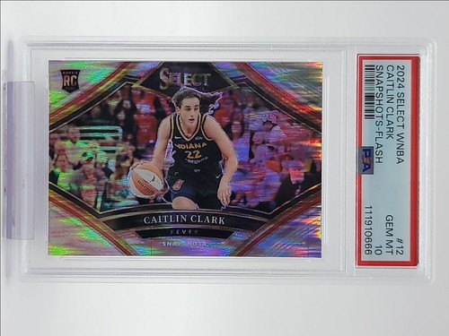 CAITLIN CLARK 2024-25 SELECT WNBA SNAPSHOTS ROOKIE FLASH RC PSA 10 ...