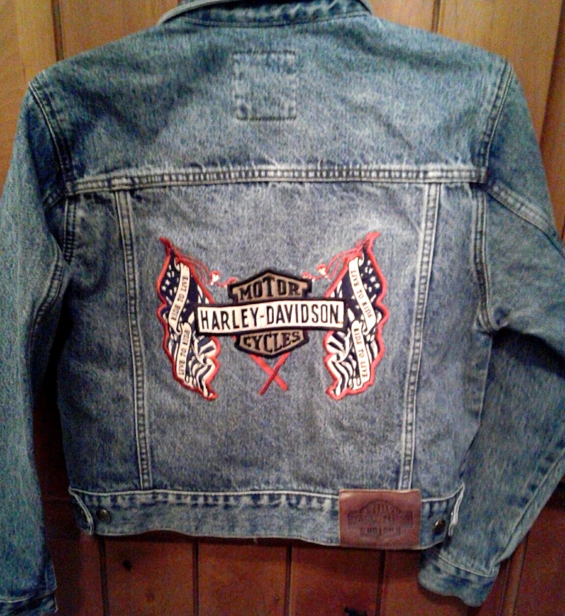 Harley Davidson Genuine Motorcycle Denim Jean Jacket … - Gem