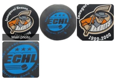 1999-2000 JACKSON BANDITS SEASON ECHL HOCKEY PUCK LINDSAY MFG. MADE IN ...